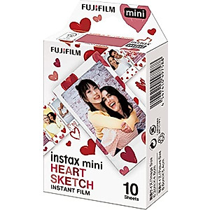 Fujifilm Instax Mini Heart Sketch Film - 10 Exposures