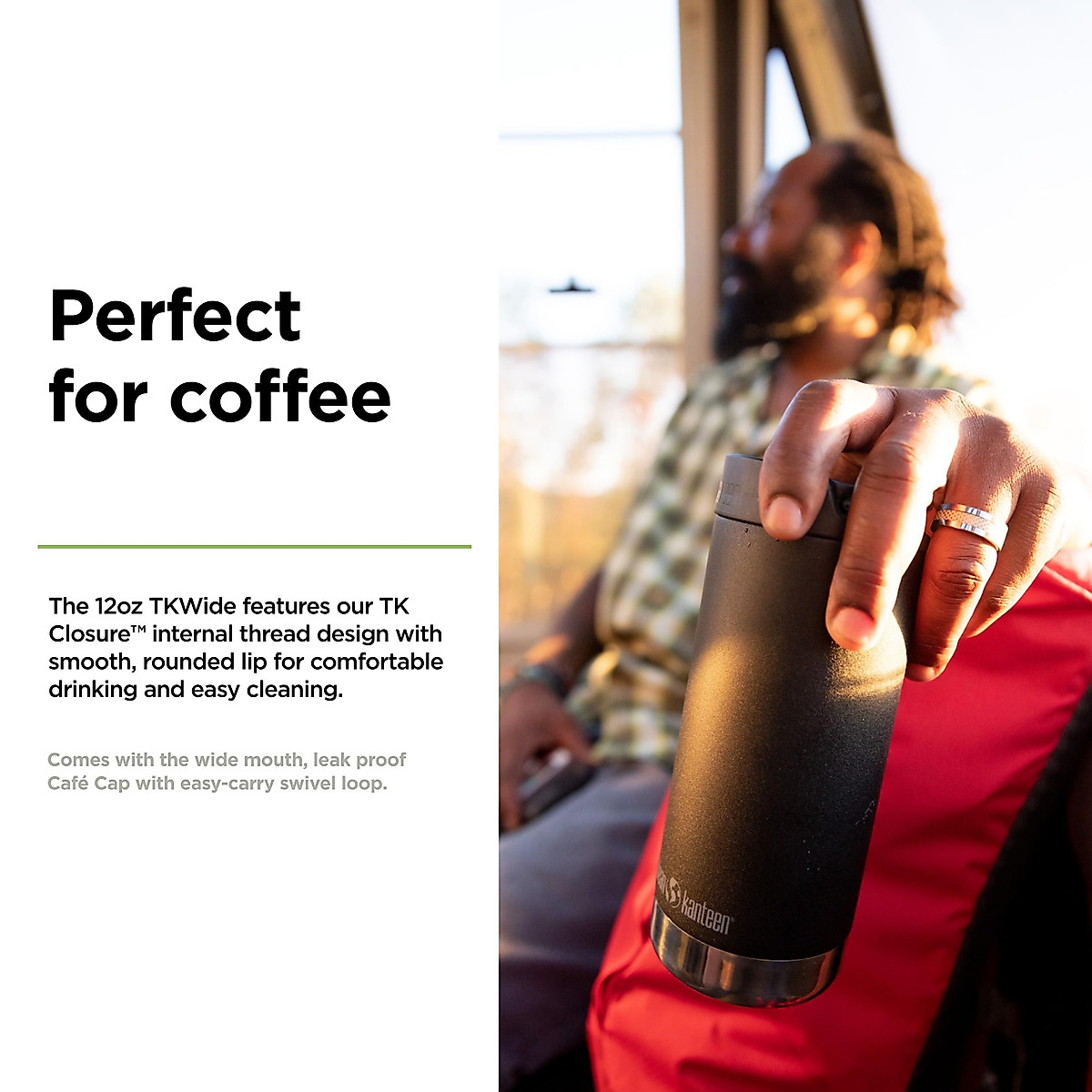 Klean Kanteen TK Wide 12 Oz Black