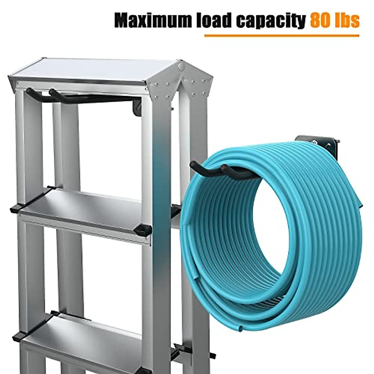 Dobures 4PCS Garage Hooks Heavy Duty Hooks,12.4inch Wall Mount Hanger Rack Garage Wall Heavy Duty Storage Hangers Wall Mount Organizer to Hang Chairs, Strollers,Power Tools, Garden Tools,Tire and More