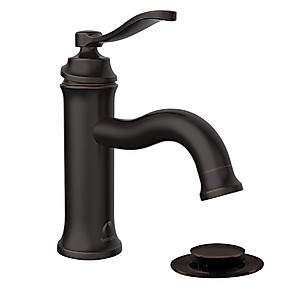 Belanger Single Handle Bathroom Sink Faucet with Drain, Oil Rubbed Bronze