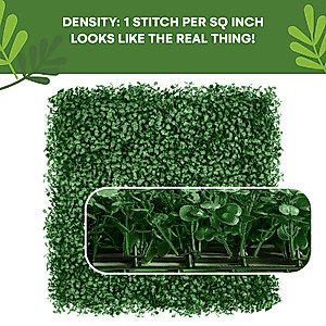 flybold Grass Wall Panels 20” x 20” Pack of 12 - Grass Backdrop Greenery Wall with UV Protection for Indoor Outdoor Wall Decor - Fence Covering Privacy for Backyard Decor | Perfect Wall Grass Panels