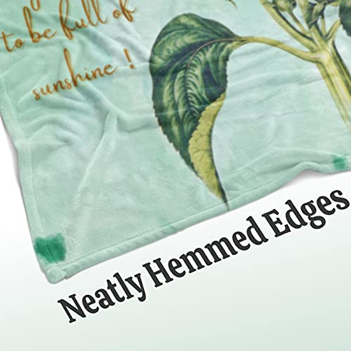 LFMU Sunflower Flannel Fleece Blanket Sending Wishes Ultra Soft Bright and Cheerful Sunflower Throw Blanket for Birthday Christmas,Beautiful Sunflower Decor for Bedroom or Living Room 60" x 80"