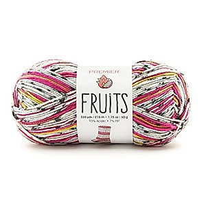 Premier Yarns Fruits Yarn, Acrylic Yarn for Crocheting and Knitting, 235 yds, Dragon Fruit