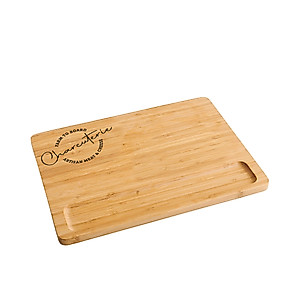 HIC Kitchen Maison du Fromage Charcuterie Cheese Board, Caramelized Bamboo, Rectangular, 11 x 15 x 0.6-Inches
