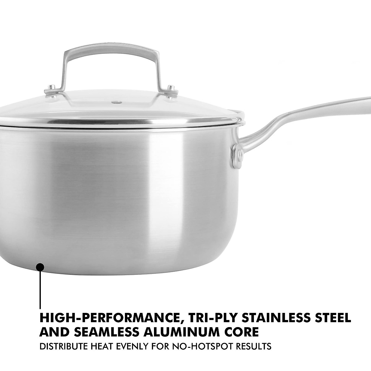 Babish Stainless Steel 3.5qt Triply Professional Grade Sauce Pan
