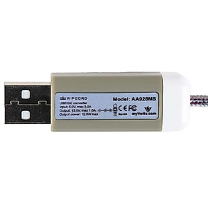 myVolts Ripcord USB to 12V DC Power Cable Compatible with Korg opsix Synth
