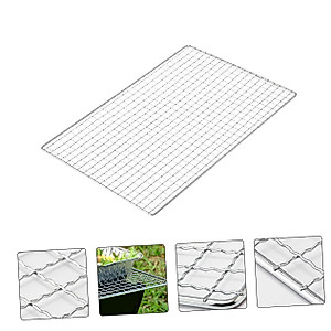 4 Pcs Stainless Steel Bbq Mesh Barbecue Grill Nets Outdoor Bbq Supplies Cooling Rack Bbq Baking Nets Bbq Grill Net Outdoor Grill Mat Multifunction Grill Cooking Grids Bbq Mat