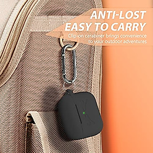 ORIbox Silicone Case for AirPods Pro, Cover Silicone Protective Case Skin for Apple Airpods Pro (Front LED Visible) ，Black