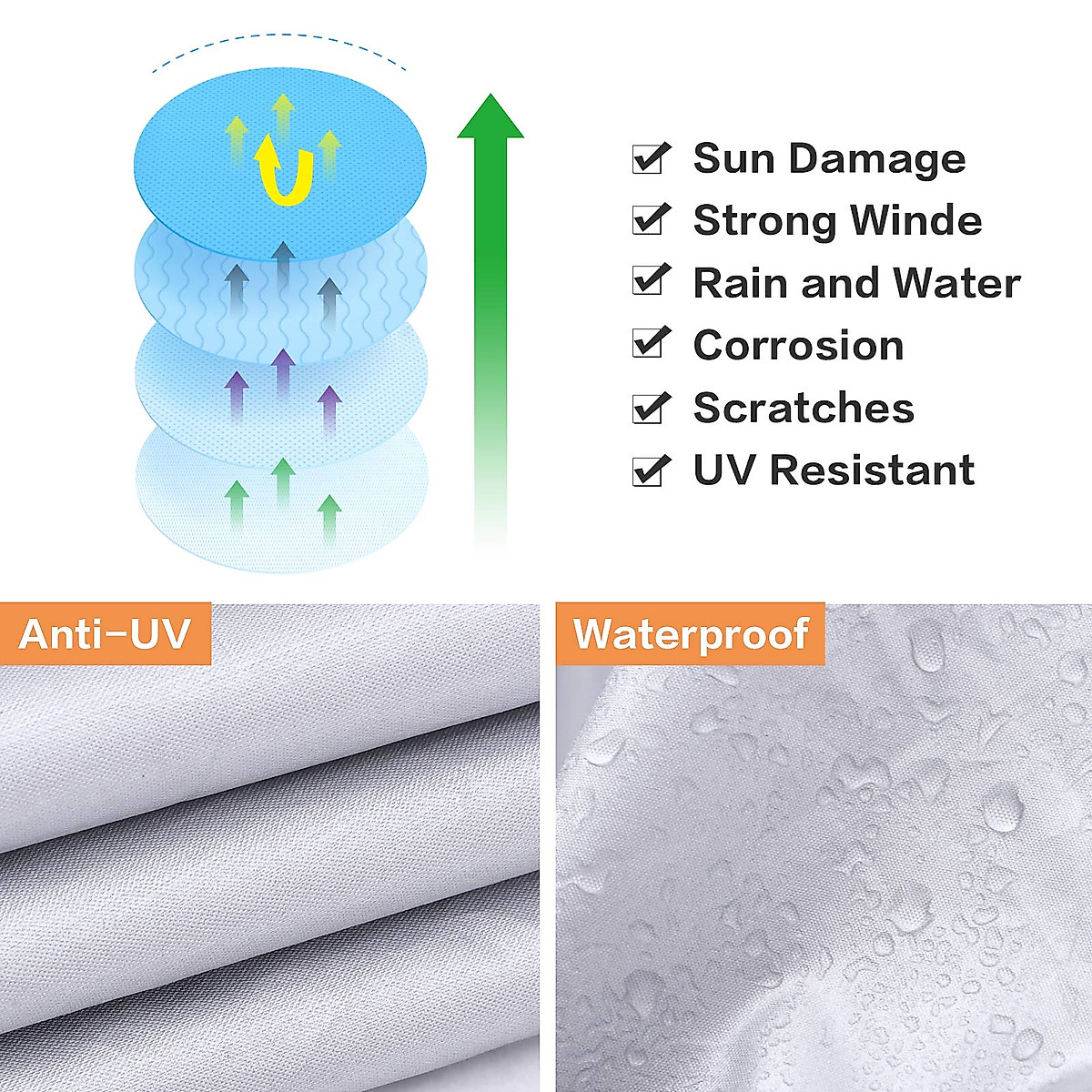 Bike Cover,Waterproof Outdoor Bicycle Cover Anti Dust Rain Snow UV, Bike Rain Cover for Mountain, Road & Heavy Duty Bikes with Lock Holes & Storage Bag