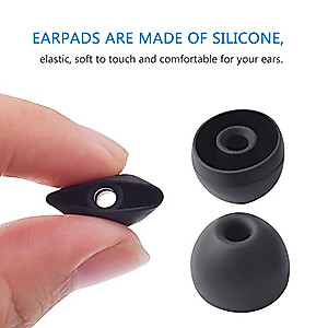 8pcs Replacement Eartips Earbuds Eargels for Beats by dr dre Powerbeats 2 Wireless Stereo Earphones (Black)