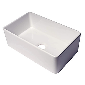 ALFI brand ABF3018-W Kitchen Sink, 30"L x 18"W x 10"H, White