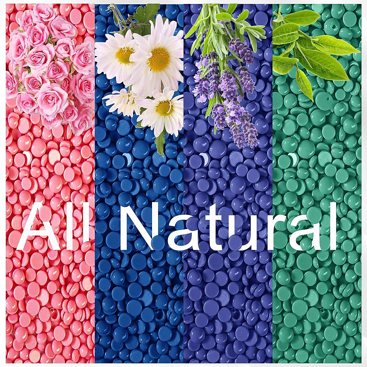 BeauTome Waxing Kit for Women Men, Wax Warmer with 4 Bags Hard Wax Beans, 20 Wax Applicator Sticks, Hair Removal Wax Warmer Kit for Full Body, Face, Eyebrow, Armpit, Legs, Bikini,Brazilian-White