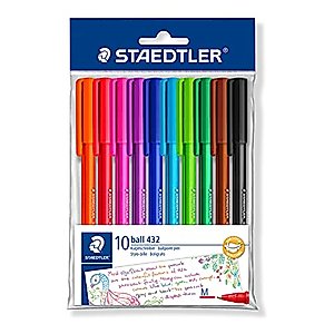 Staedtler Ballpoint Stick Pens, 43235MWP10TH