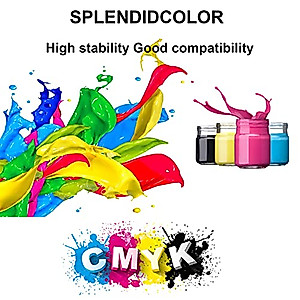 SPLENDIDCOLOR Remanufactured High Yield 4PK 7120 7220 7225 7125 Toner Cartridge 006R01457 006R01458 006R01459 006R01460 Replacement for Xerox WorkCentre 7200 7120 7125 7220 7225 Printer