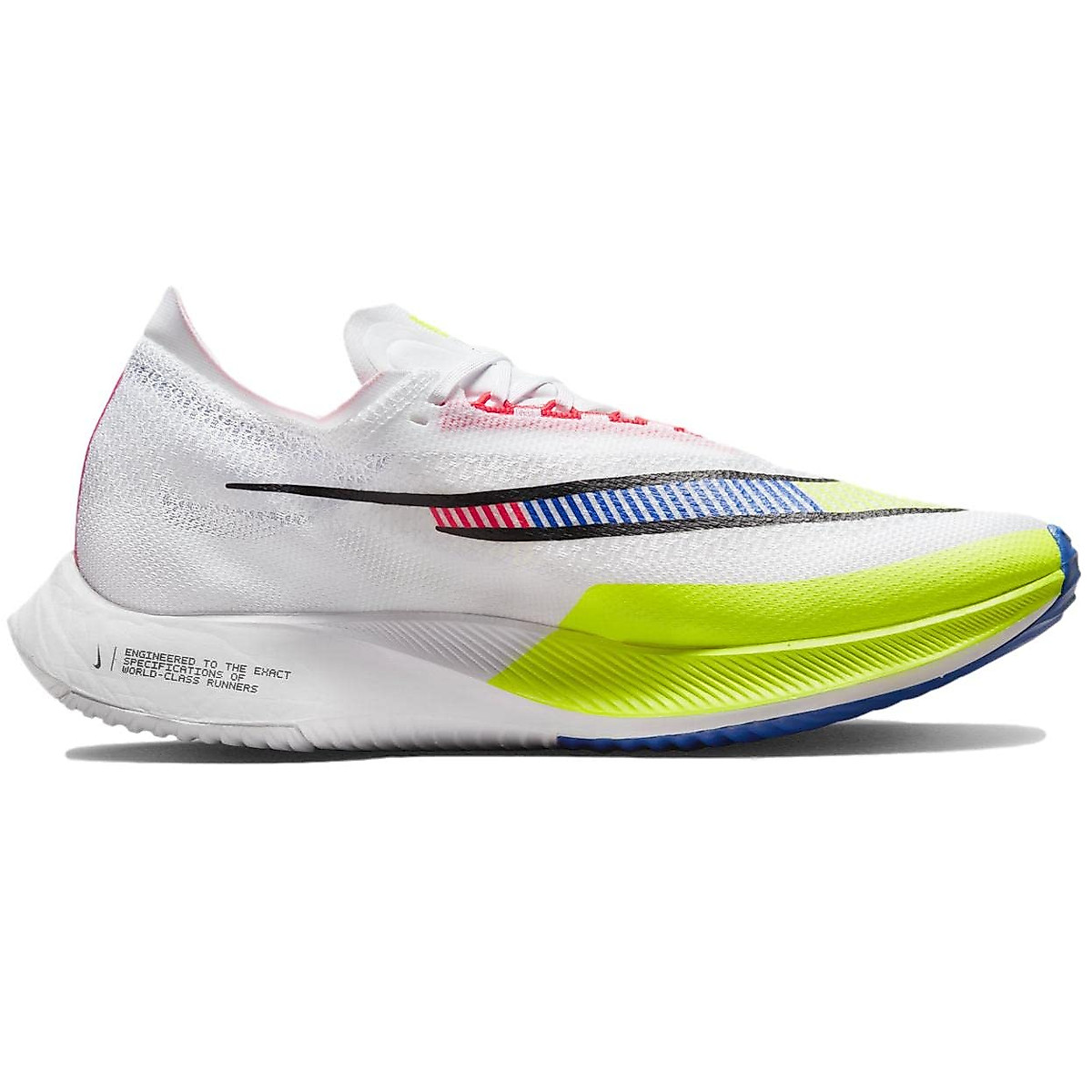 Nike Men's ZoomX Streakfly Racing Shoes (White/Black-Volt-Racer Blue, us_Footwear_Size_System, Adult, Men, Numeric, Medium, Numeric_9_Point_5) 9.5