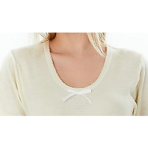 WoolCo. Merino Wool Undershirt for Women, Tunic Length T-Shirt Top | 185 Lightweight Base Layer, Thermal Underwear (X-Large)