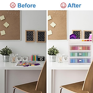 QUEFE Diamond Painting Storage, 3 Drawers, 144 Slots Storage Bottles, Diamond Painting Accessories and Tools, Diamond Art, Bead Box, Diamond Painting Organizer