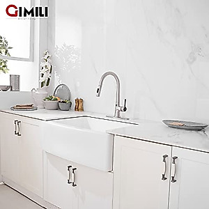 GIMILI Touchless Kitchen Faucet with Pull Down Sprayer, High Arc Single Handle Motion Sensor Smart Activated Hands-Free Kitchen Sink Faucet, Brushed Nickel