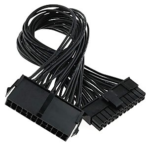 E-outstanding ATX 24 Pin Extension Cable Lead 24 Pin Male to 24 Pin Female ATX Power Supply PSU Extension Cable Extender for Motherboard 32cm/12.6Inch