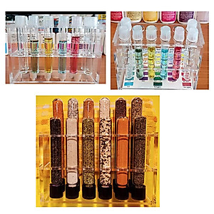 Driak Acrylic Clear Test Tube 12 Sockets Centrifuge Tube Rack Holder for 10ML Test Tubes