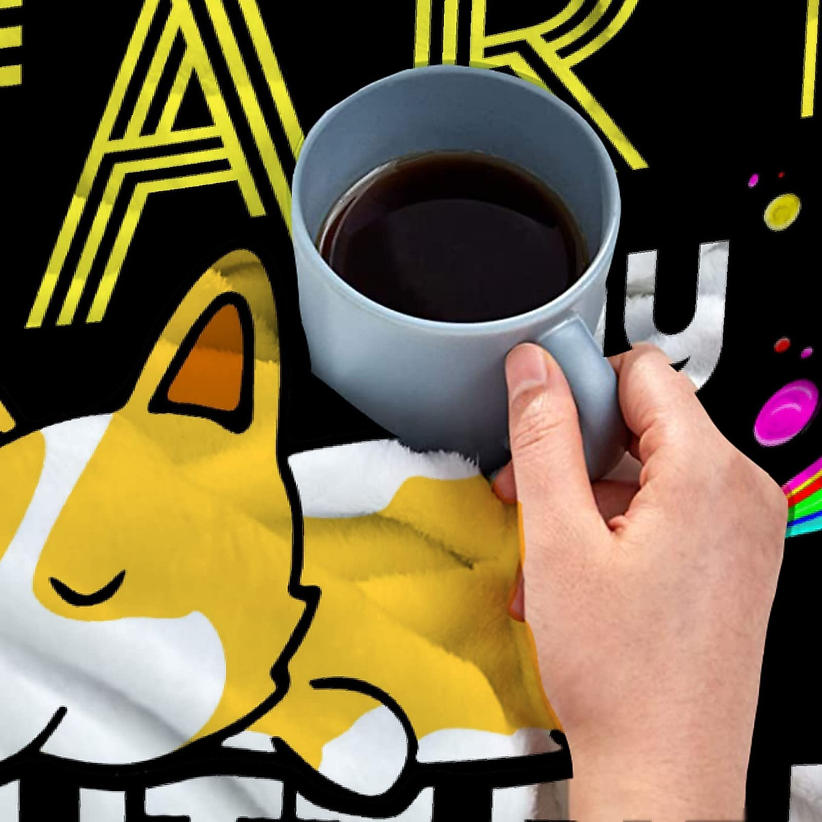 Funny Corgi Throw Blanket,Gift for Child Dogs Lover,I Didn't Fart My Butt Blew You A Kiss Blanket,Soft Lightweight Flannel Plush Quilt for Bed Sofa Couch 50 x 40 in S for Kids Teens