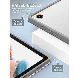 MoKo Case Fits Samsung Galaxy Tab A8 10.5 Inch 2022 (SM-X200/SM-X205/SM-X207), Tablet Case Transparent Back Cover with Auto-Wake Fit Samsung Galaxy Tab A8 2022, Marble White