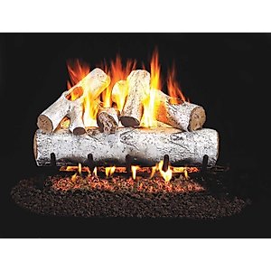 RealFyre White Birch Vented Gas Logs (W-24), 24-Inch