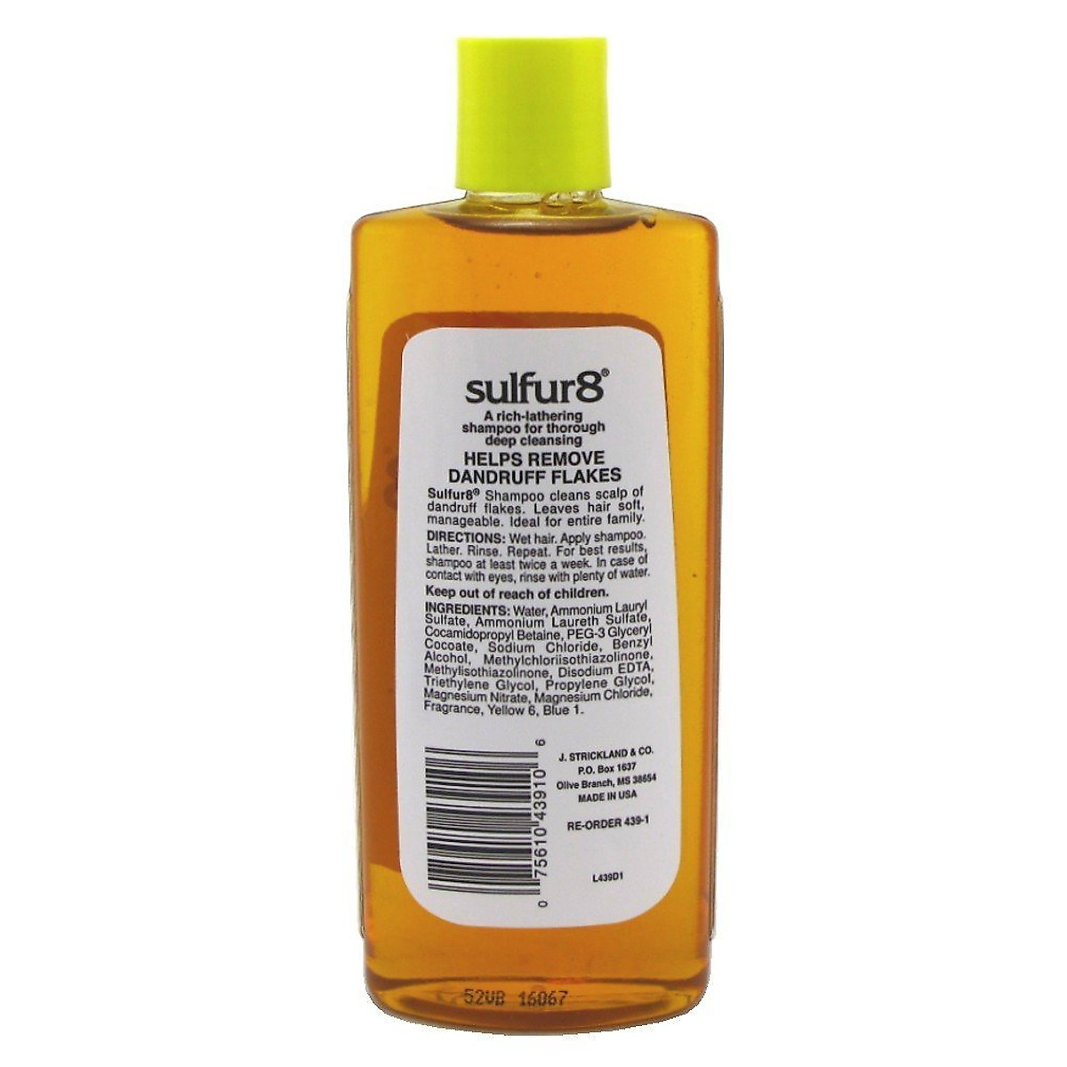 Sulfur 8 Deep Cleaning Shampoo for Dandruff, 7.5 Ounce