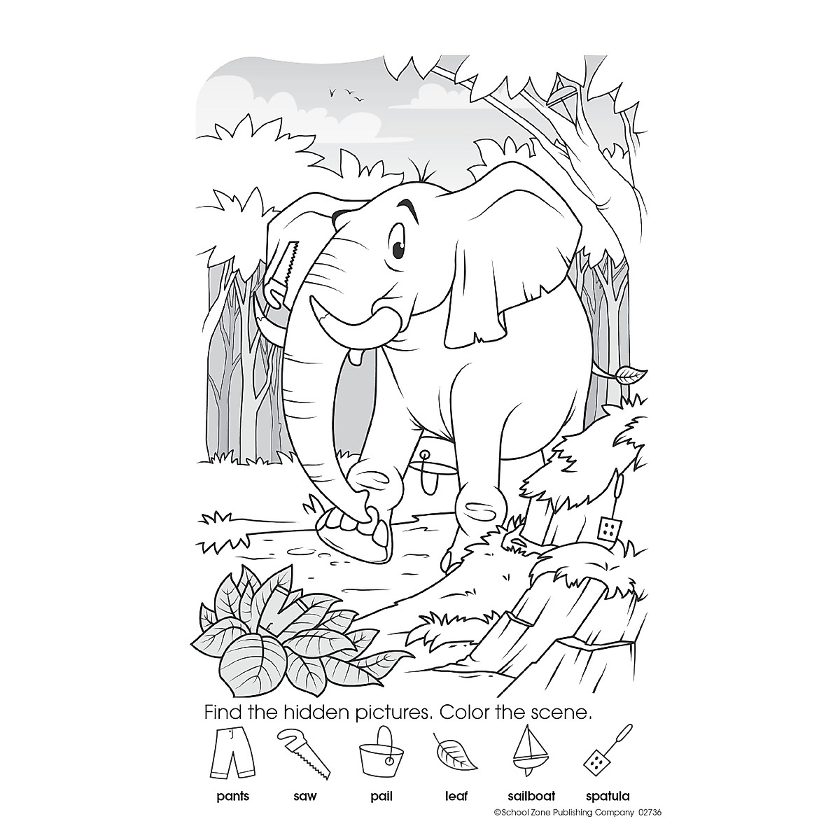 School Zone - My First Hidden Pictures Workbook - Ages 4 to 6, Preschool to Kindergarten, Activity Pad, Search & Find, Picture Puzzles, Coloring, and More (School Zone Little Busy Book™ Series)