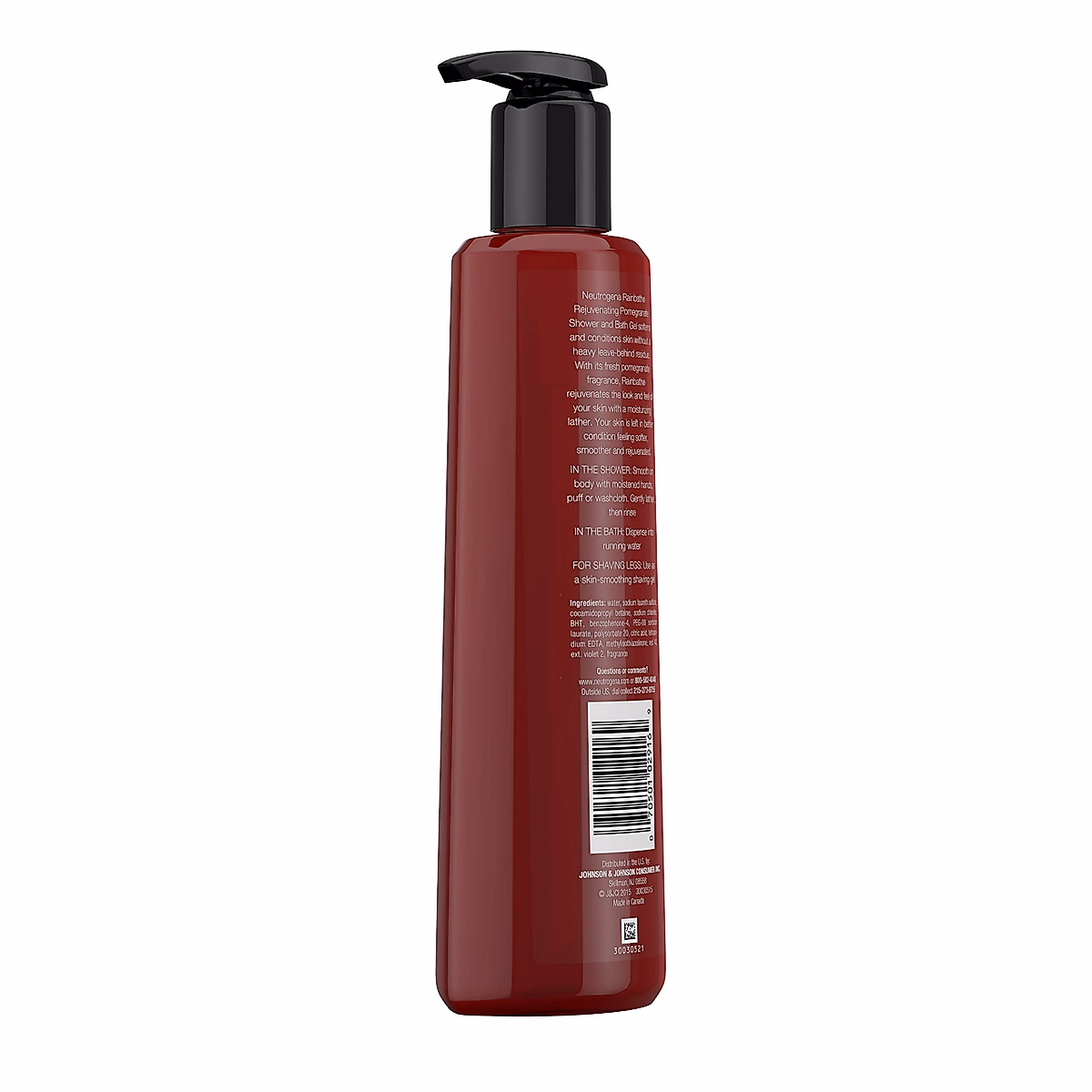 Neutrogena Rainbath Rejuvenating and Cleansing Shower and Bath Gel, Moisturizing Body Wash and Shaving Gel with Clean Rinsing Lather, Pomegranate Scent, 16 fl. oz (Pack of 2)