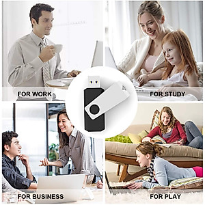 TOPESEL USB Storage Flash Drive, 5 Pack 32GB USB Flash Drives Memory Stick, USB Drive Thumb Drives USB Stick Flash Memory Stick Swivel USB 2.0 (32G,5PC, Black)