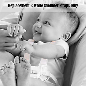 Replacement Parts for Fisher-Price Cradle 'n Swing - FHW45 - Replacement 2 White Shoulder Straps