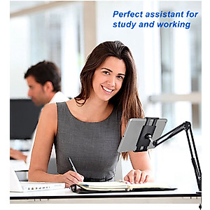 Tablet Arm Mount Stand Holder, Nintendo Switch Stand with Sturdy Aluminum Arm for iPad,iPad air,iphoneX,iphone 8/7,Samsung Galaxy