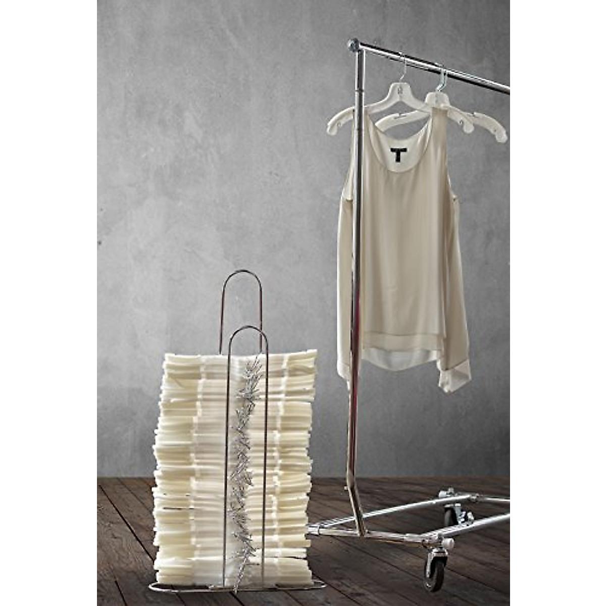 NAHANCO RCS-1 Collapsible Metal Rolling Garment Rack, Commercial Grade, Chrome (1 Rack)