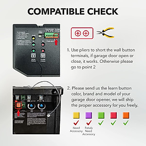 HBN Smart Garage Door Opener - Connected WiFi Garage Door Control, Compatible with Alexa & Google Home Assistant, No Hub Needed