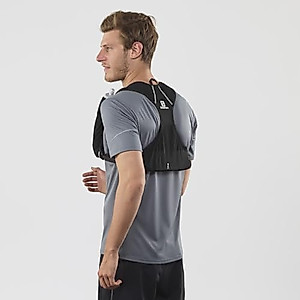 Salomon AGILE 2 Running Hydration Pack with flasks, BLACK, NS