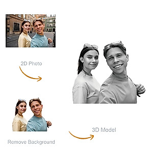 Personalized 3D Crystal Photo, Picture Cube Idea Gift With Your Own Photo, Customized Birthday, Wedding Memorial, Mother's Day, Couples Gift for Women, Wife, Her, Husband, Men - Small Portrait