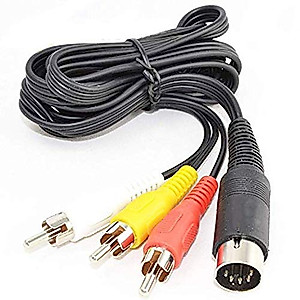 WICAREYO AV Audio Video Composite TV Cable for Genesis 1 & 6ft Audio Video AV Cable 9 Pin for Genesis 2 & 3