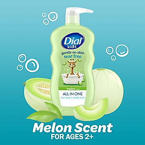 Dial Kids 2-in-1 Body+Hair Wash, Melon, 24 fl oz (Pack of 4)