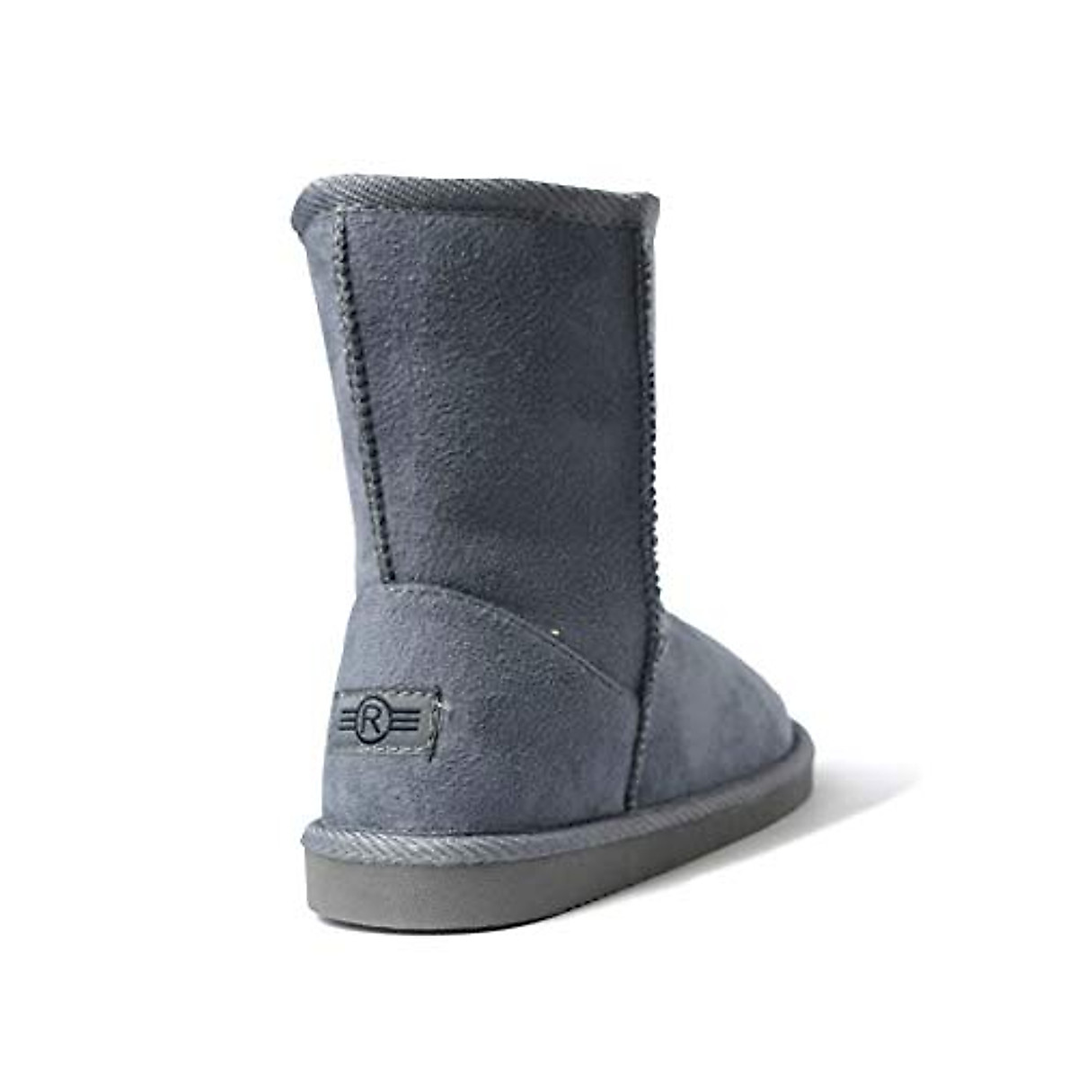 REDVOLUTION New Kids Classic Snow Boots Faux Fur Midcalf Outdoor Boots (Big Kid) (430 Grey, numeric_4)