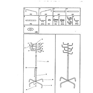 Frenchi Home Furnishing 8 Hooks Metal Coat Rack