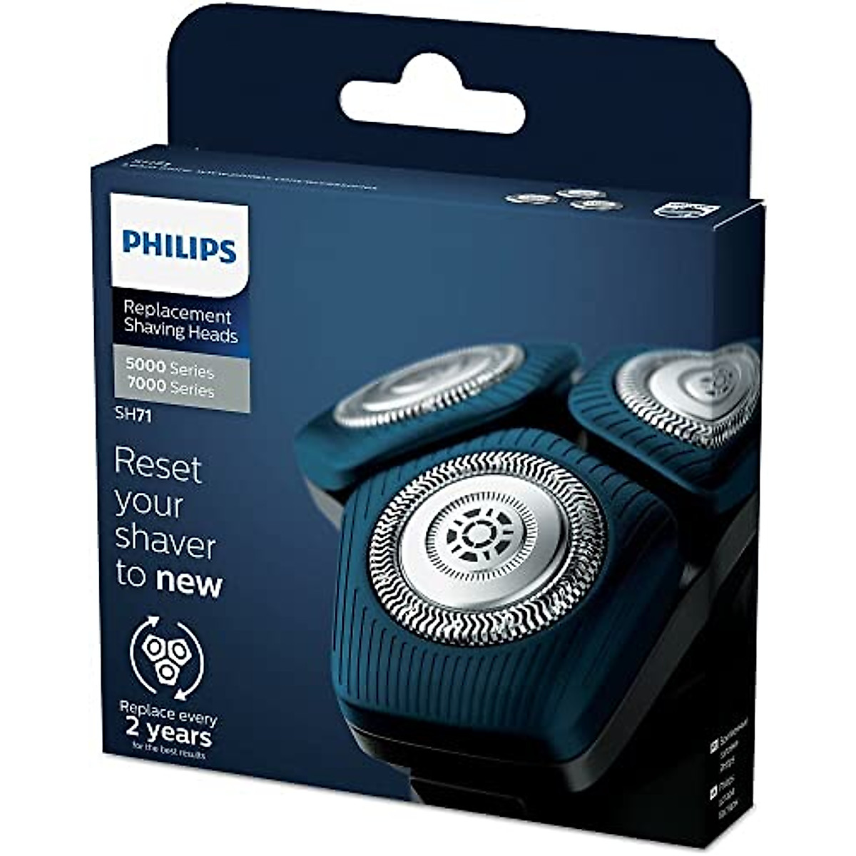 Philips SH71/50 Shaving Heads Compatible with Philips Shavers Series 7000 (S7XXX) and Series 5000 (S55XX), Replaces RQ12/70, RQ12/60, SH60/70, and SH70/70