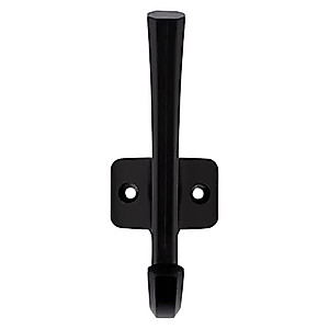 National Hardware N337-912 Powell Angled Hook, 4-15/16", Matte Black