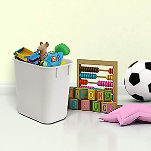 Acrimet Wastebasket Bin 13QT (Plastic) (White Color) (Set of 4)