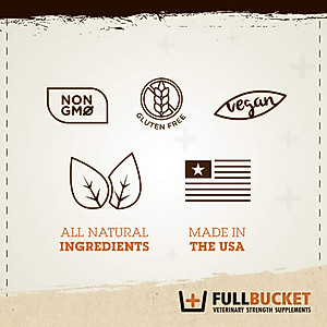 FullBucket Daily Dog Probiotic 30 Servings - Support Natural Digestion, Treat & Prevent Diarrhea - Probiotics, Prebiotics & Digestive Enzymes All in One Tasty Probiotic Powder for Dogs