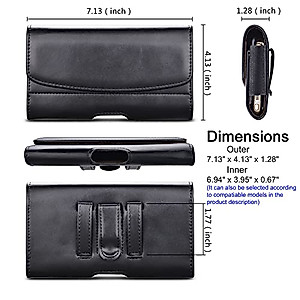 Tiflook Phone Holster for Moto G Stylus 5G G Power 2021 G Pure G Play G Fast G7 Power Optimo Maxx E One 5G Ace PU Leather Cell Phone Pouch Carrying Case with Belt Clip Belt Loop Card Holder, Black