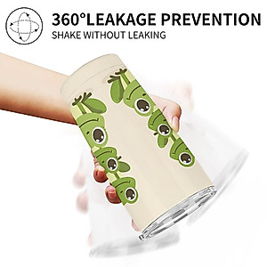 KIOWEIR Overlay Frog Stainless Steel Tumbler 20oz With Lid And Straw, Insulated Tumblers Coffee Cup, Travel Mug for Ice Drink & Hot Beverage for Women Men Boys Girls