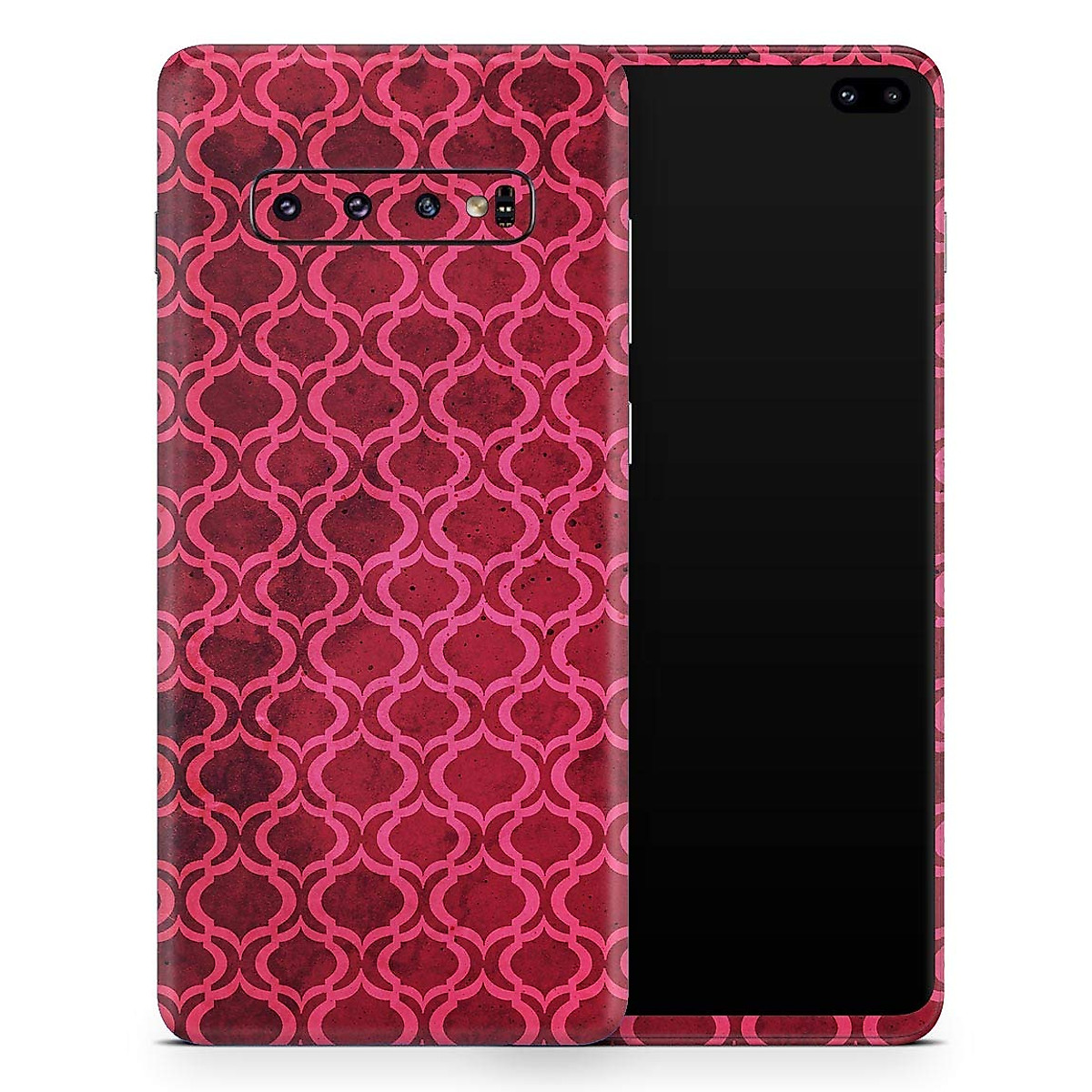 DesignSkinz Deep Fuschia Oval Pattern Protective Vinyl Decal Wrap Skin Cover Compatible with The Samsung Galaxy S20 (Screen Trim & Back Glass Skin)