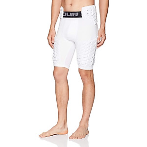 Under Armour Men's FB Team Padded Girdle-5 Pad, White (100)/Zinc Gray, XX-Large