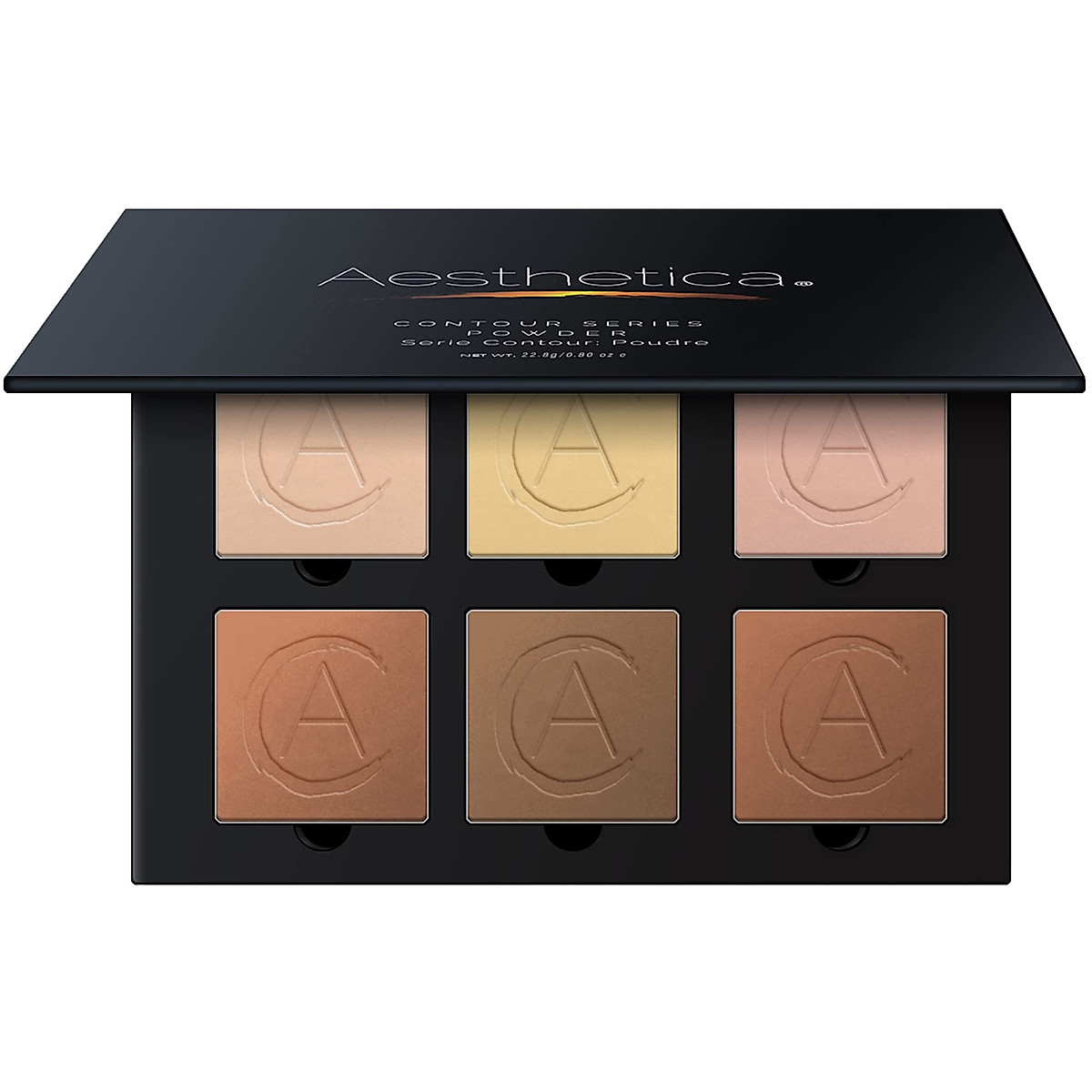 Aesthetica Cosmetics Contour and Highlighting Powder Foundation Palette/Contouring Makeup Kit; Easy-to-Follow, Step-by-Step Instructions Included